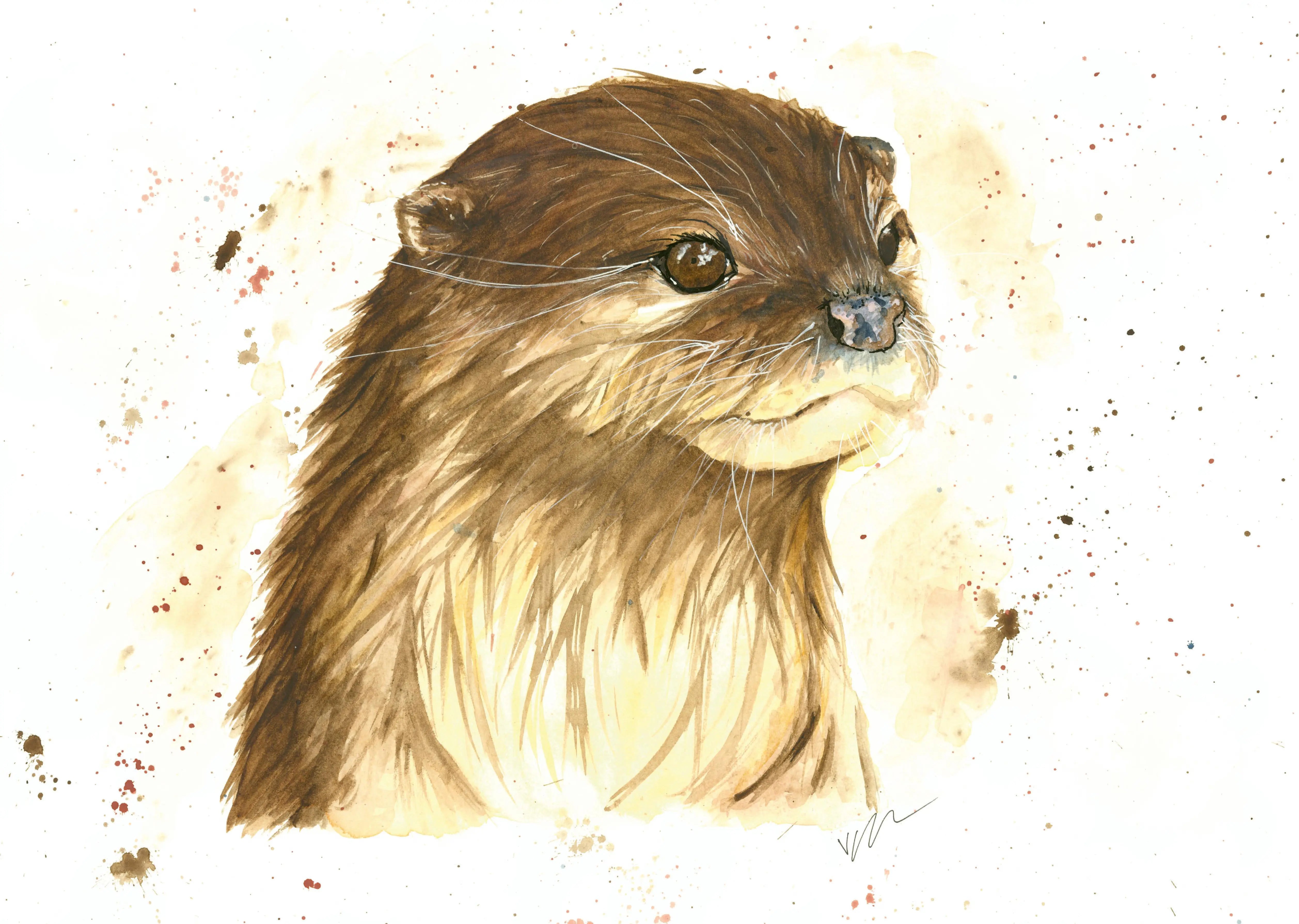 Olive The Otter - Victoria Gordon Art
